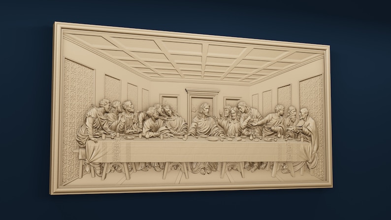 Buy The Last Supper V3 STL File for CNC Wood Carving Online in India - Etsy