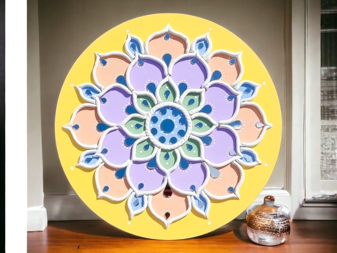 Pastel Colour Mandala Lippan Art Wall Decor - Etsy