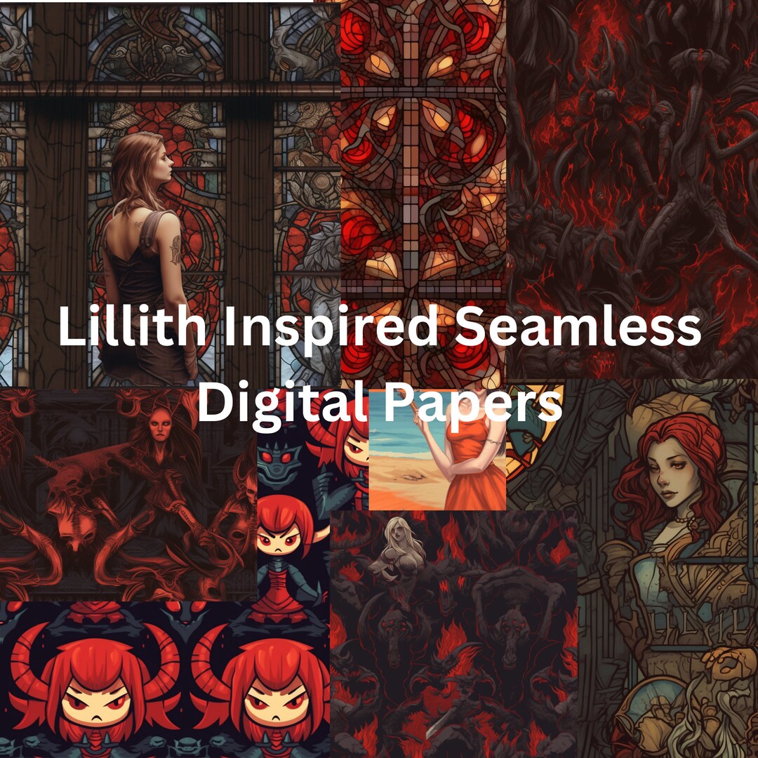 8 Lillith Inspired Seamless Digital Paperss - Etsy