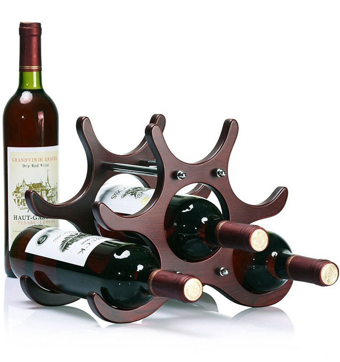 Laser Cut Wooden Wine Rack CNC Router Template DWG File Laser Cut File ...