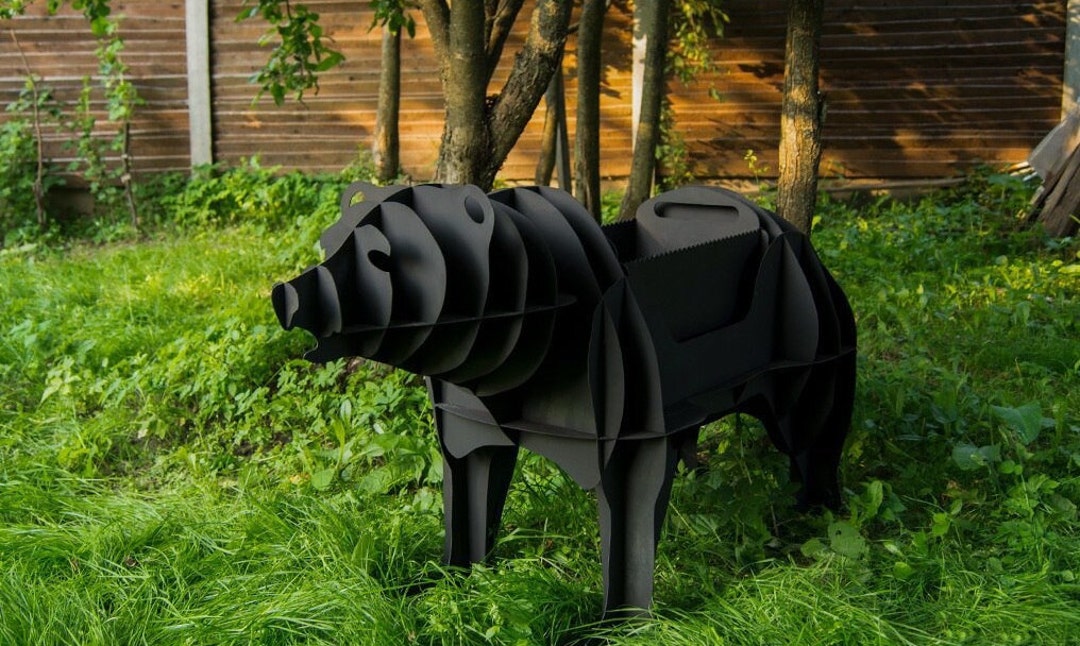 Bear Shaped Barbecue Grill Laser Cut Animal Barbecue Grill CNC Router ...