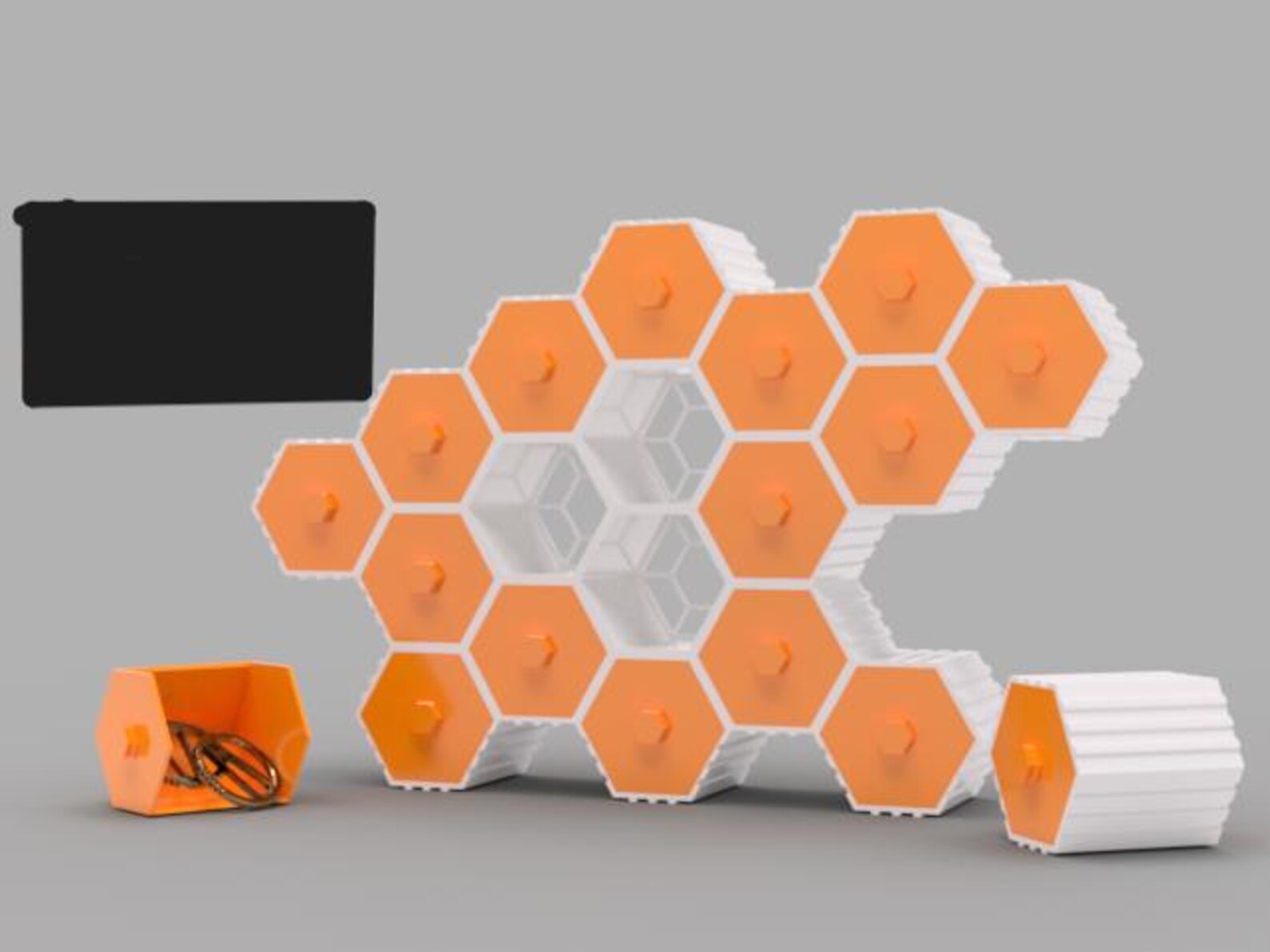 3D STL File for 3D Printer Customizable Drawer Box With Hexagonal ...