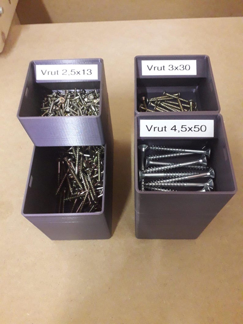 3D STL File Small Parts With Lids for 3D Printer Boxes 3D Small Parts ...