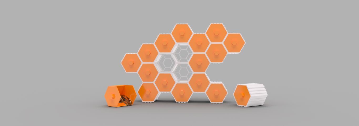 3D STL File for 3D Printer Customizable Drawer Box With Hexagonal ...