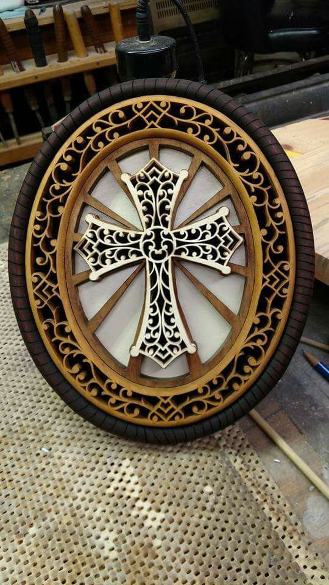 Laser Cut Wooden Decorative Cross Vector Laser Cut Wooden Cross CDR ...