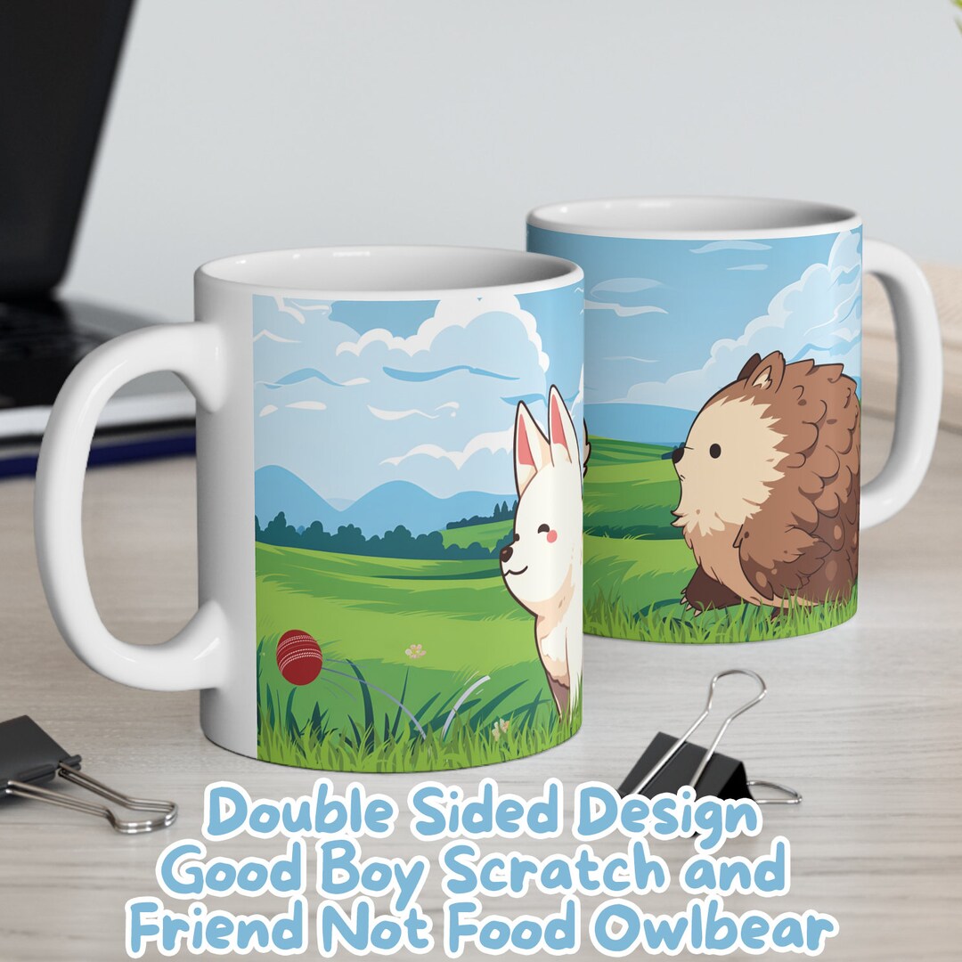 Scratch and Owlbear BG3 Mug Baldur's Gate 3 Dungeons and Dragons Kawaii ...