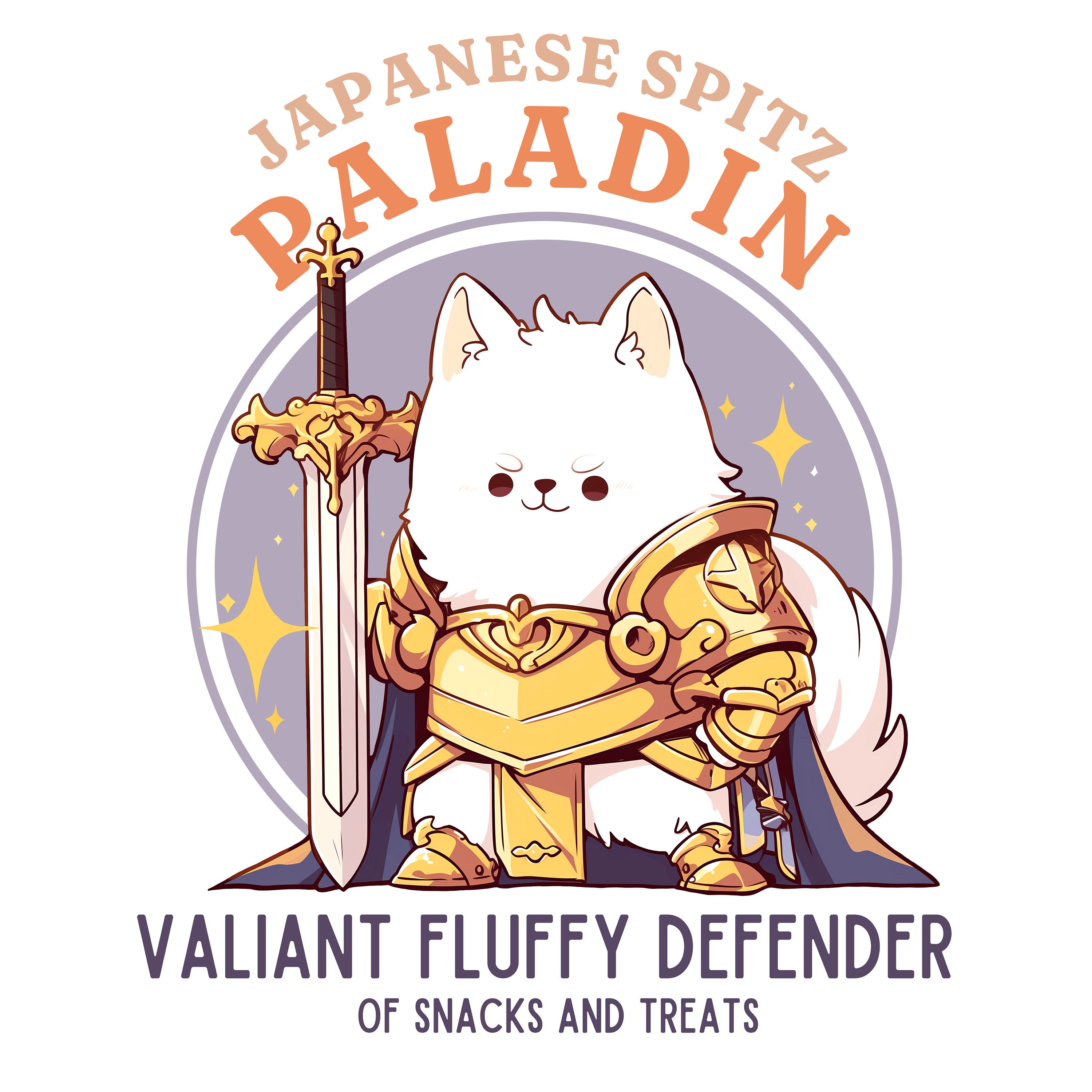 Japanese Spitz Paladin T-shirt DND Funny Dungeons and Dragons Kawaii ...
