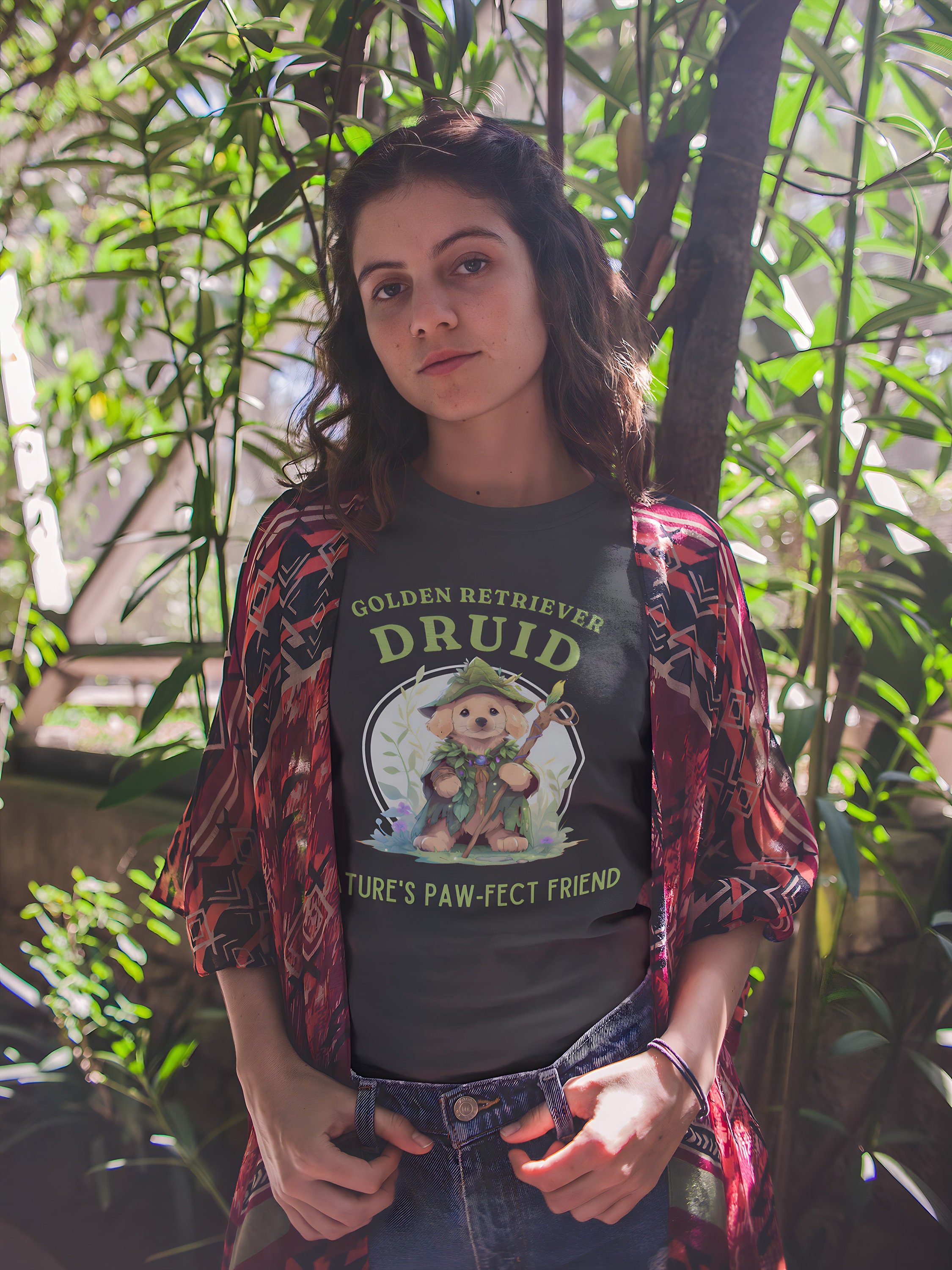 Golden Retriever DND Druid T-shirt Cute Dungeons and Dragons - Etsy