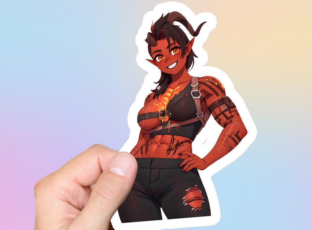 Sexy Karlach BG3 Sticker Dungeons and Dragons Gift Barbarian Stickers for Laptop Computer Kawaii ...