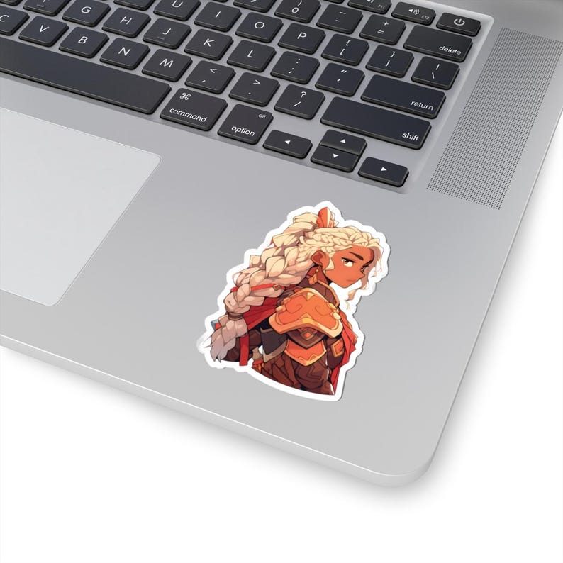 Blonde DND Paladin Sticker Female Knight Warrior DND Stickers Dungeons ...