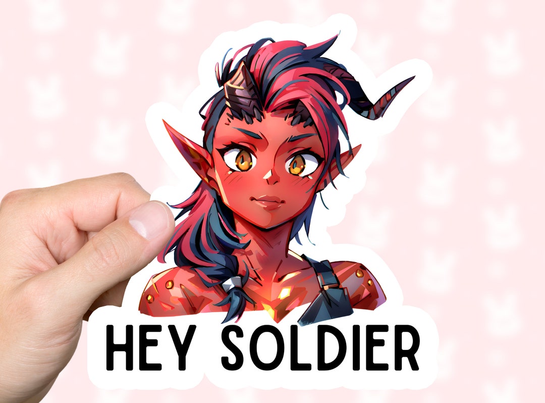 Karlach Cute BG3 Sticker Hey Soldier Dungeons and Dragons Gift Cute ...