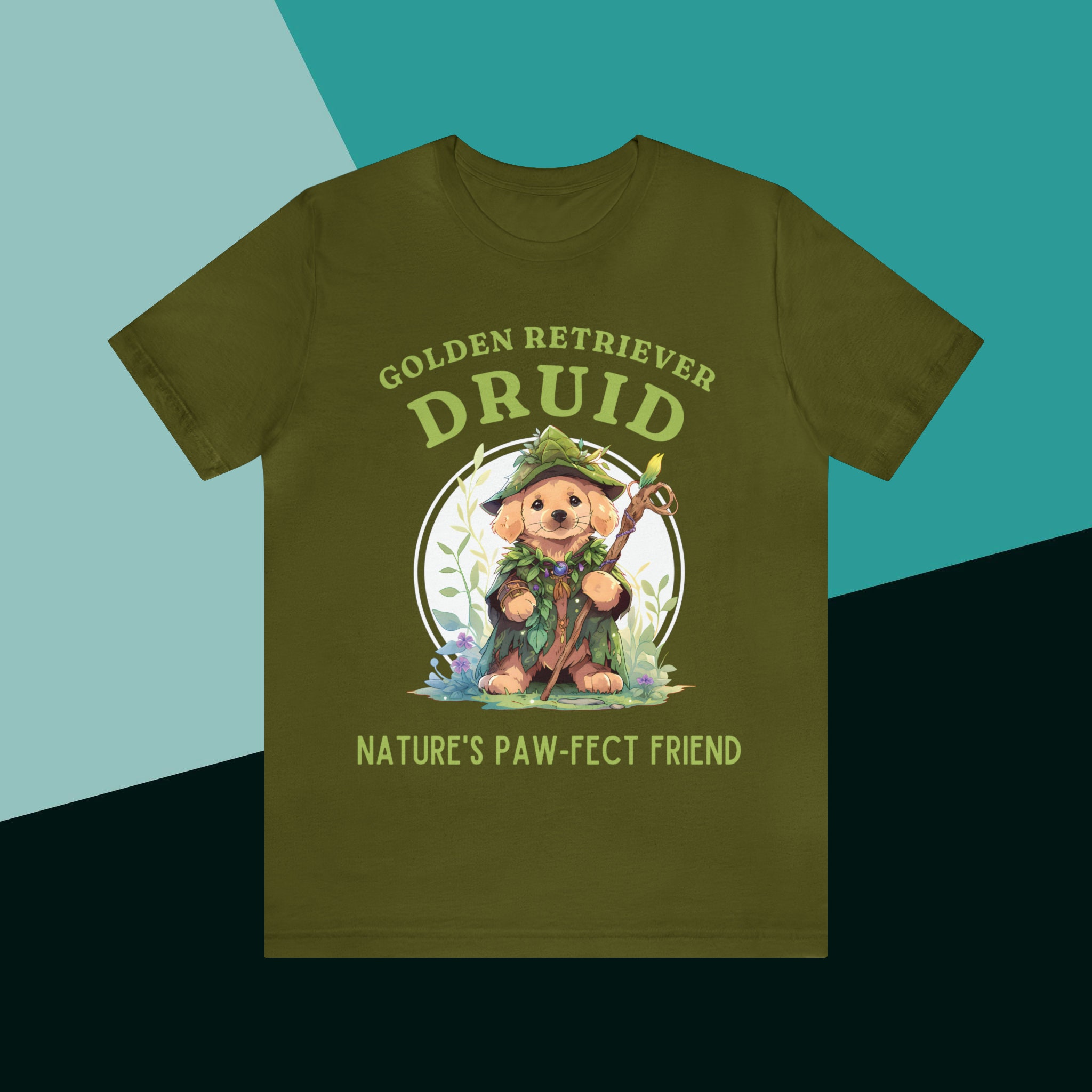 Golden Retriever DND Druid T-shirt Cute Dungeons and Dragons - Etsy