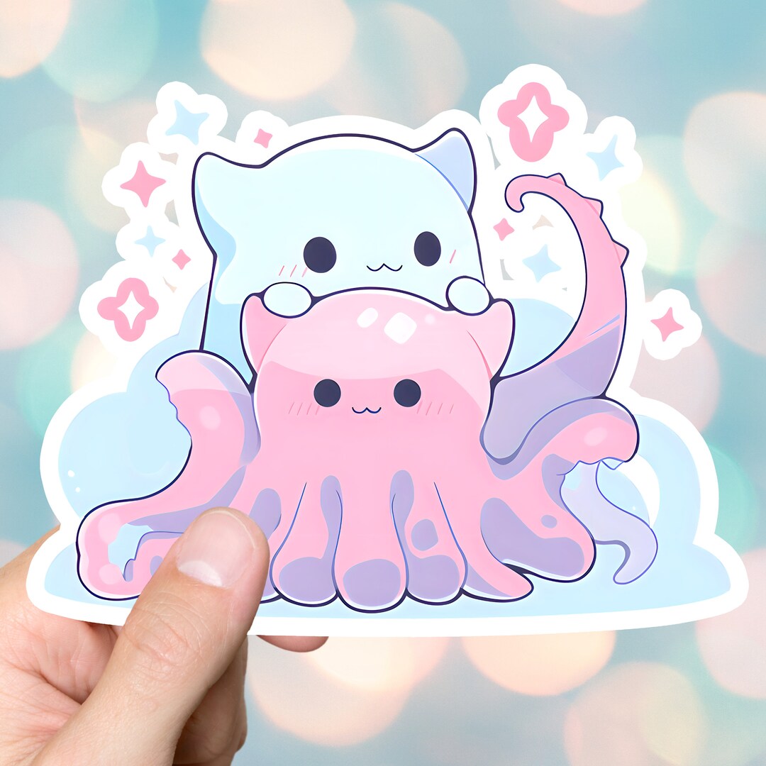 Cute Cthulhu Cat Sticker Funny Lovecraft Gift Cute Eldritch Horror ...