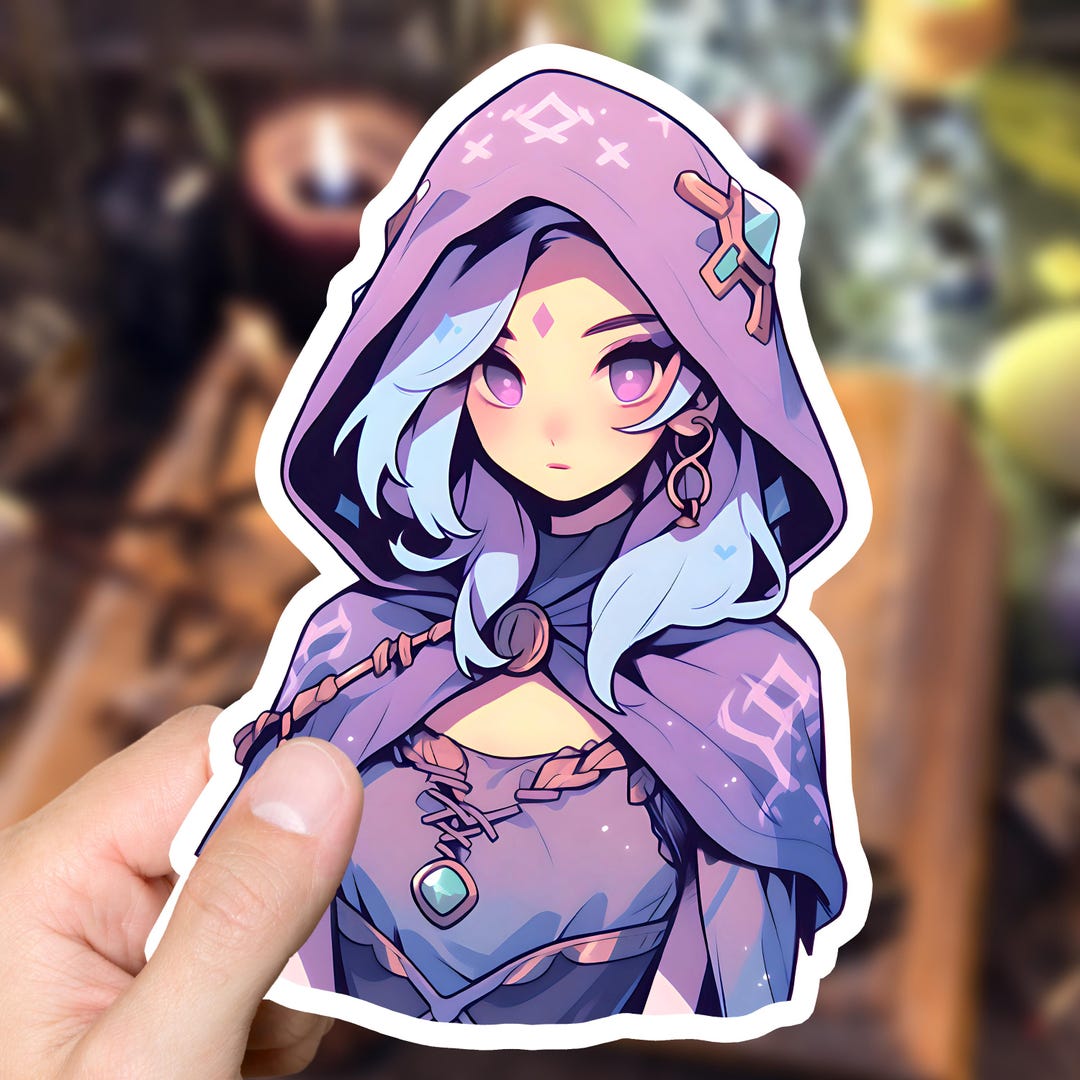 Cute Mage Sticker Kawaii Dungeons and Dragons DND Baldurs Gate 3 Laptop ...