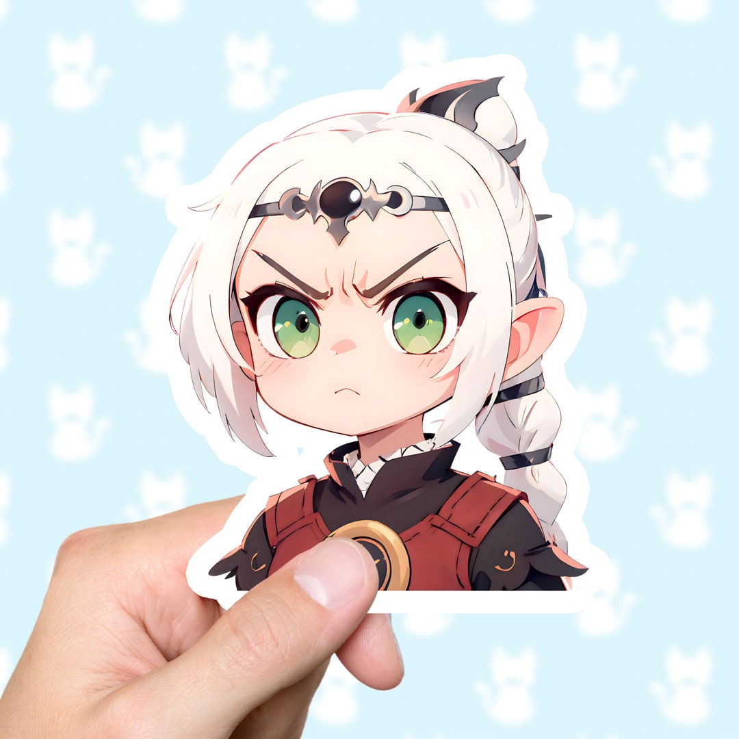 Shadowheart Angry BG3 Sticker Dungeons and Dragons Gift Cute Stickers ...