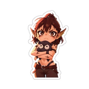 Chibi Laezel Owlbear Sticker Lae'zel BG3 Gith Kawaii Baldur's Gate 3 ...