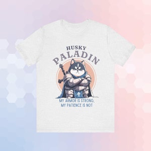 Husky Paladin No Patience DND T-shirt Cute Dungeons and Dragons Gift ...