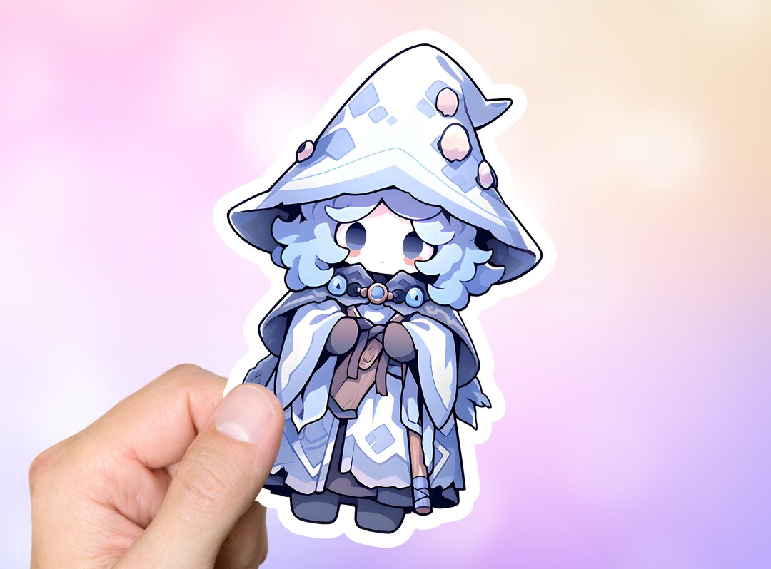 Snow Mage Sticker DND Sorcerer Dungeons and Dragons Cute Anime Pastel ...