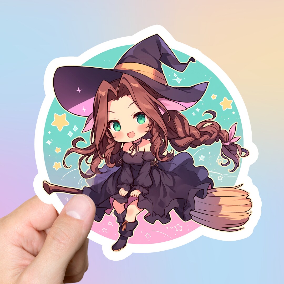 Aerith Witch Sticker FF7 Halloween Final Fantasy 7 Aesthetic Art Witchy ...