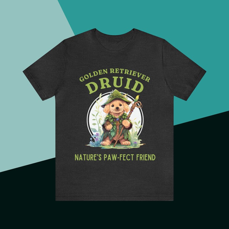 Golden Retriever DND Druid T-shirt, Cute Dungeons and Dragons Gift, Dog ...