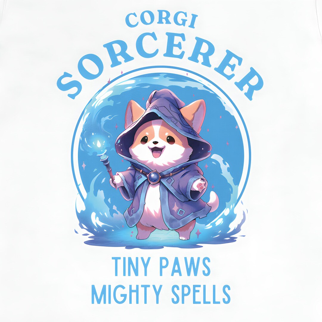 Corgi Sorcerer T-shirt, Dungeons and Dragons Gift, Cute Corgi, DND ...