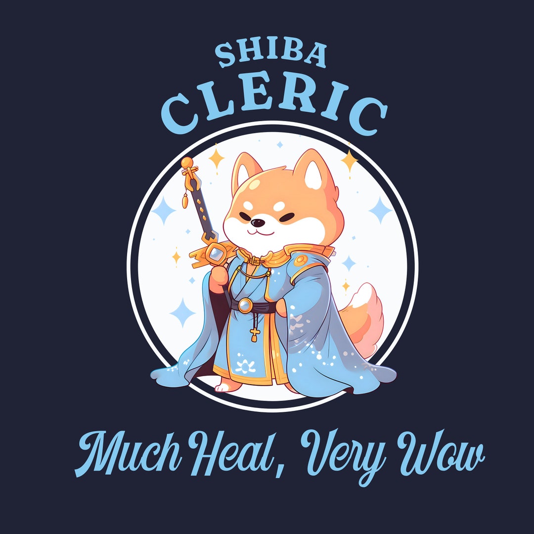 Shiba Cleric Shirt Dungeons and Dragons Gift BG3 Cute Shiba Inu T-shirt ...