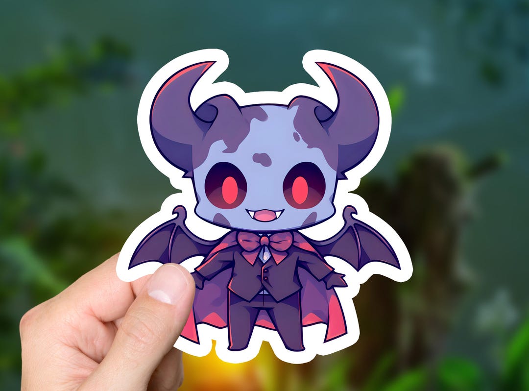 Chibi Demon Lord Sticker Cute Kawaii Horror Fan Laptop Sticker Computer ...