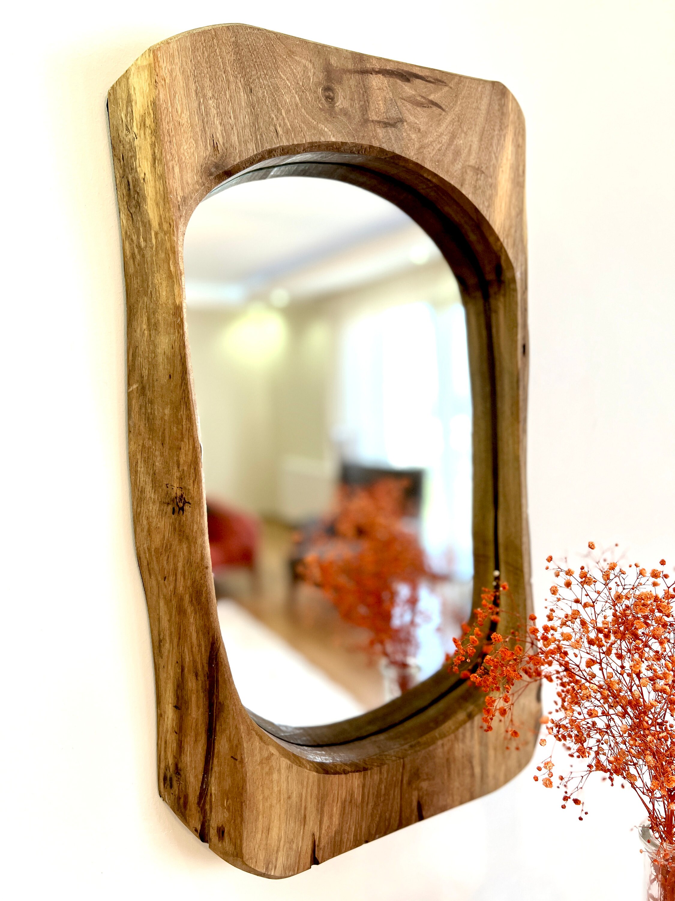 Mirror Large Wood Mirror Mirror Wall Decor Home Decor - Etsy