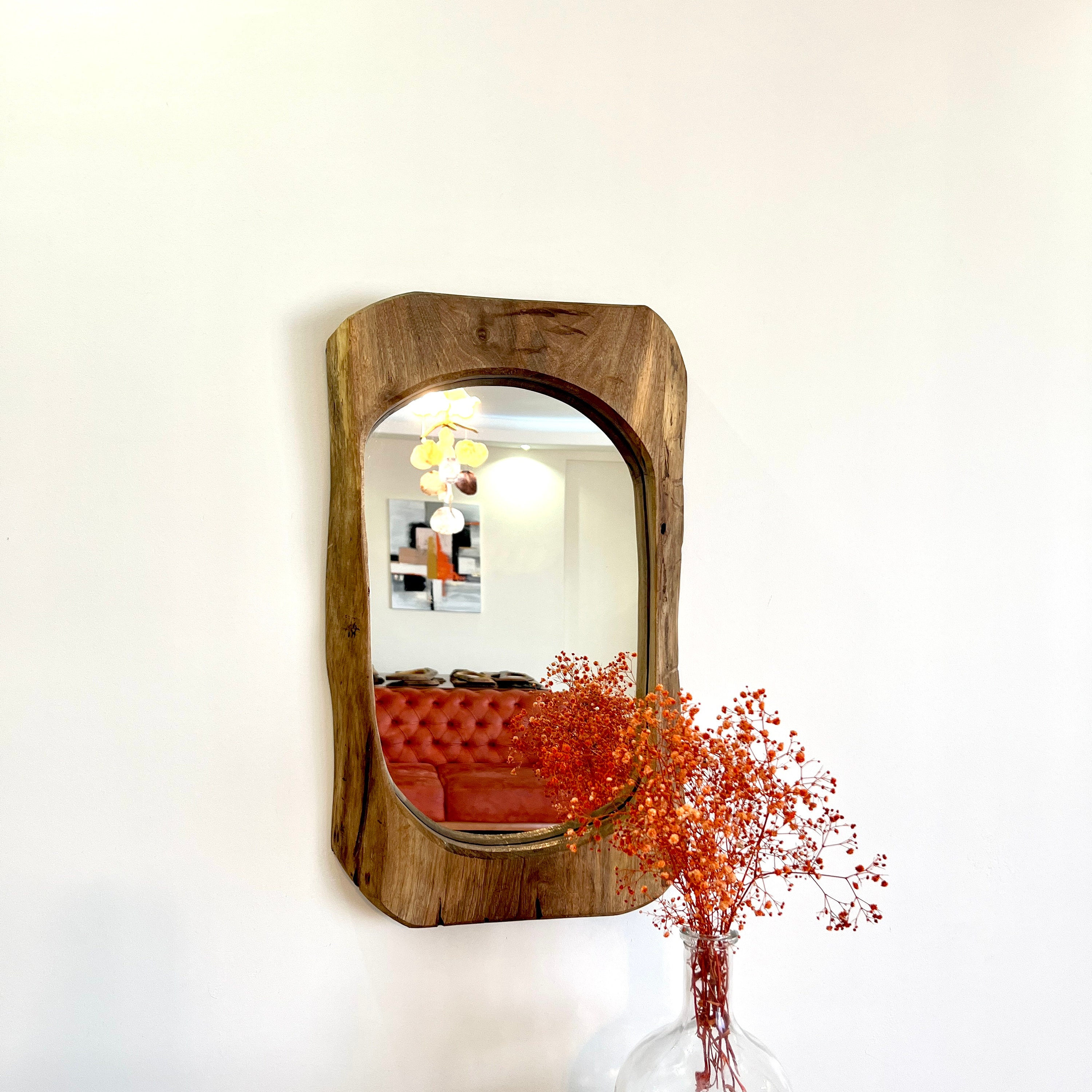 Mirror, Large Wood Mirror, Mirror Wall Decor, Home Decor Mirror, Wall ...