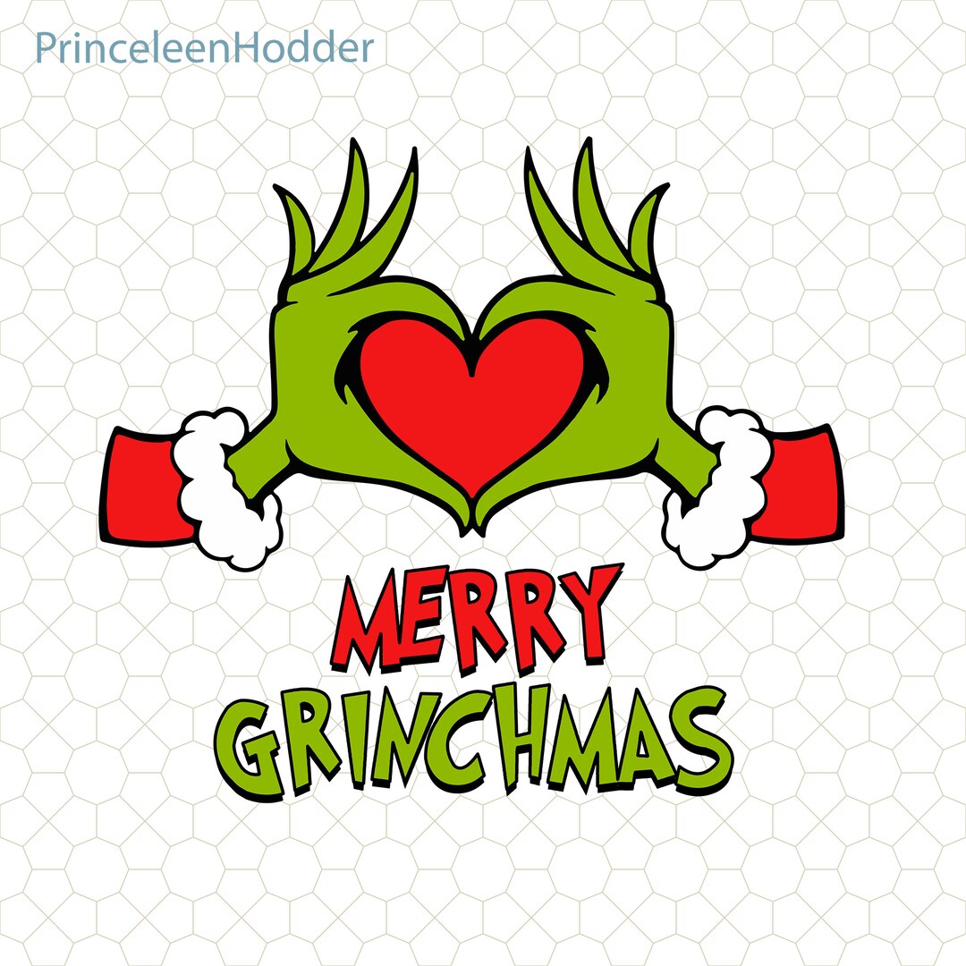 Merry Grinchmas Png Grinchmas Heart Png Funny Grinch Hand - Etsy