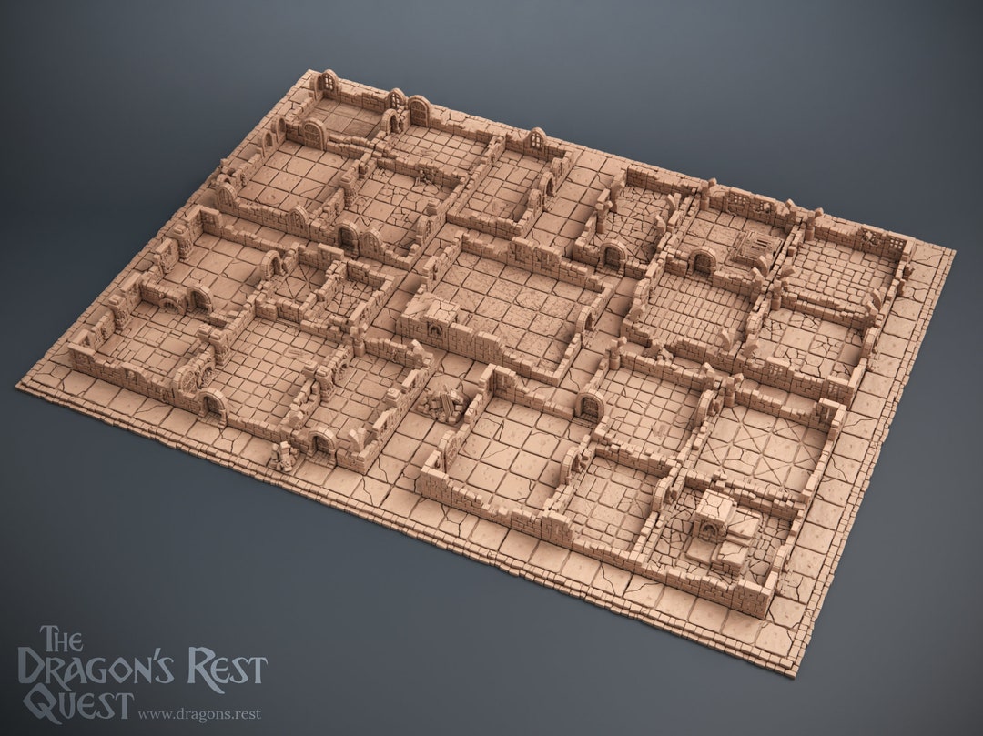 28mm Modular Fantasy Dungeon Board Game for the Quests of Your Heroes ...