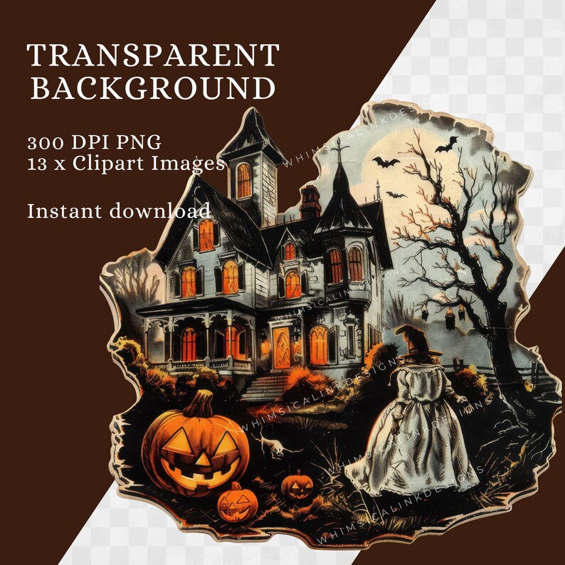 Haunted Mansion Clipart, Haunted House, Spooky Clipart, Halloween ...