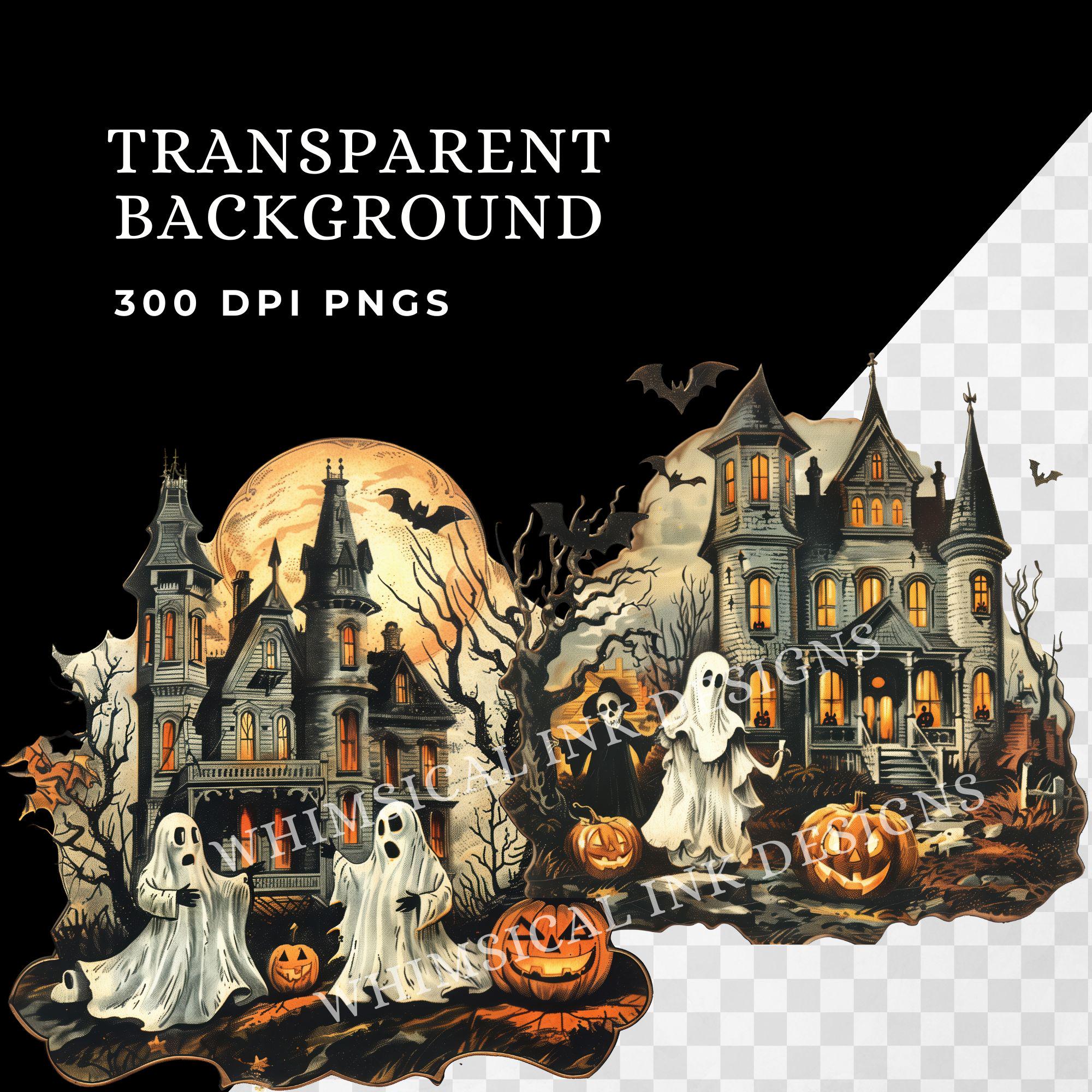 Haunted Mansion Clipart, Haunted House, Spooky Clipart, Halloween ...