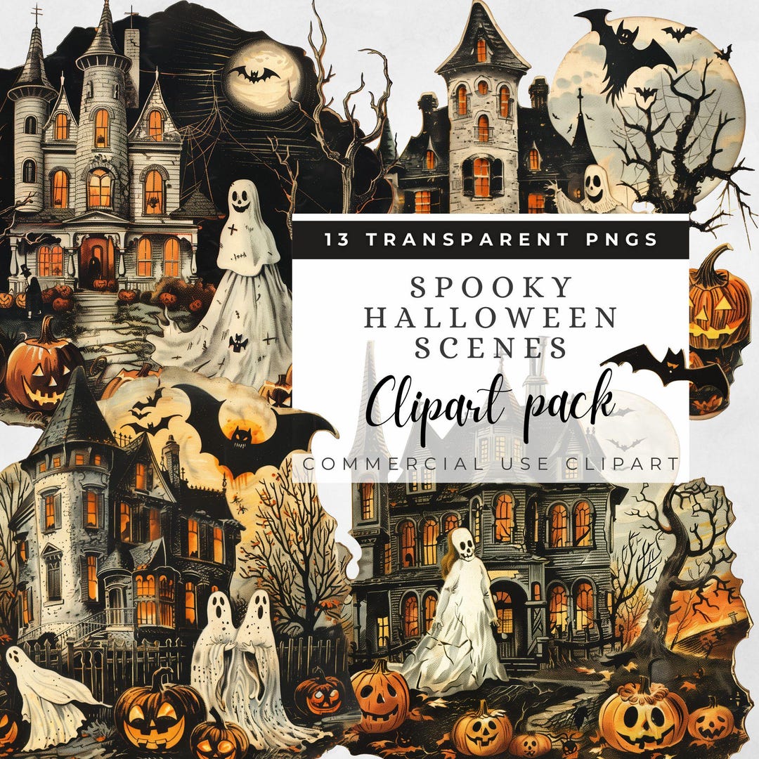 Haunted Mansion Clipart, Haunted House, Spooky Clipart, Halloween ...