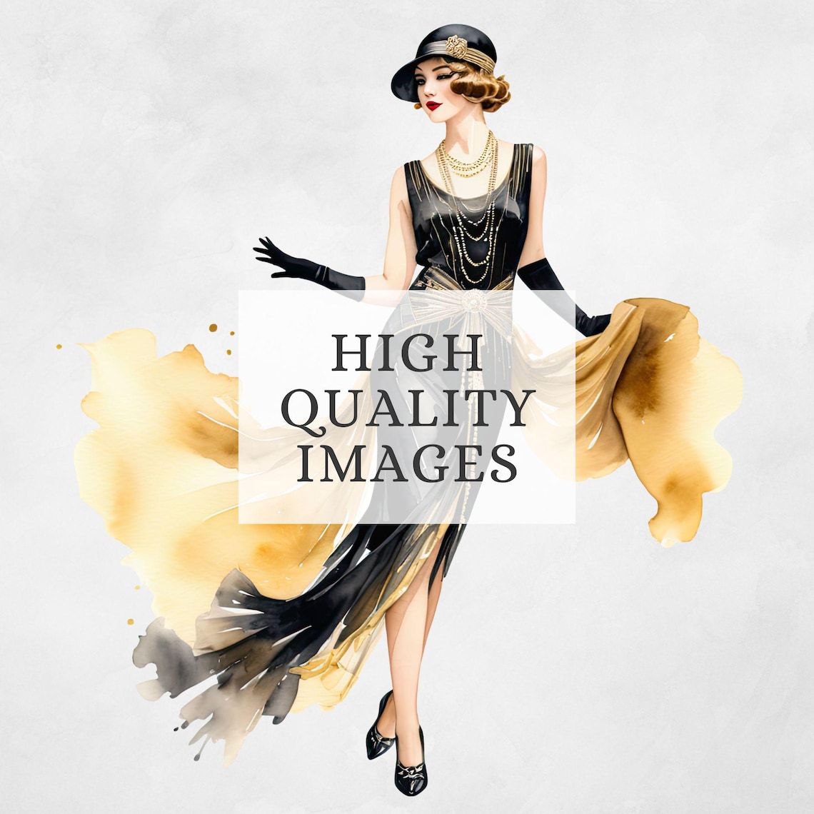 Flapper Girl Clipart, Roaring 20s Clipart, Great Gatsby, 1920s Party ...