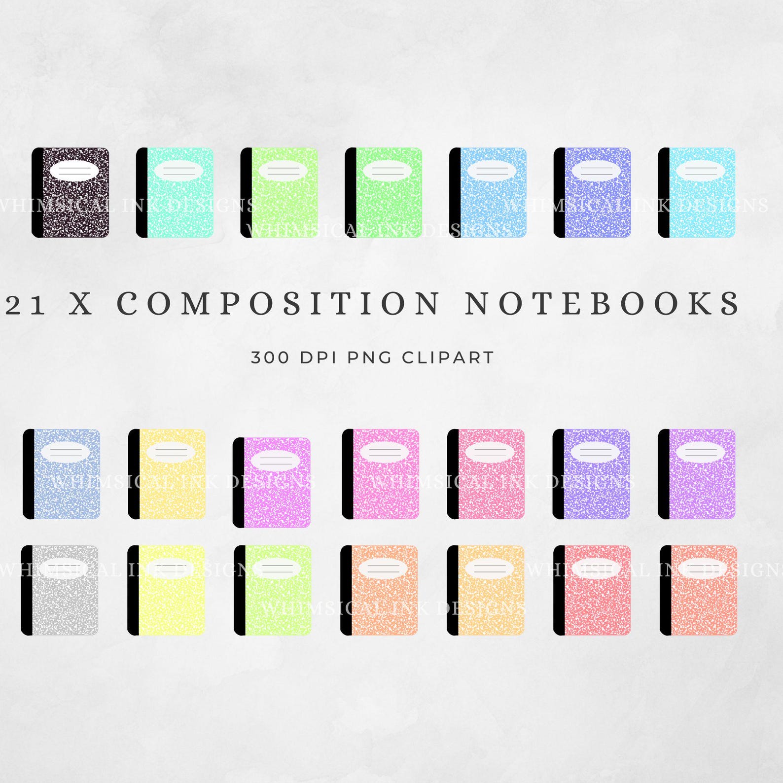Composition Notebook Clipart, Notebook Clip Art, School Graphics ...