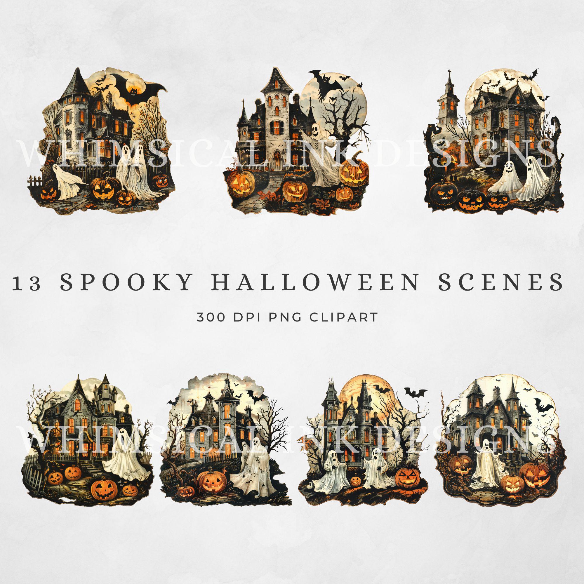 Haunted Mansion Clipart, Haunted House, Spooky Clipart, Halloween ...