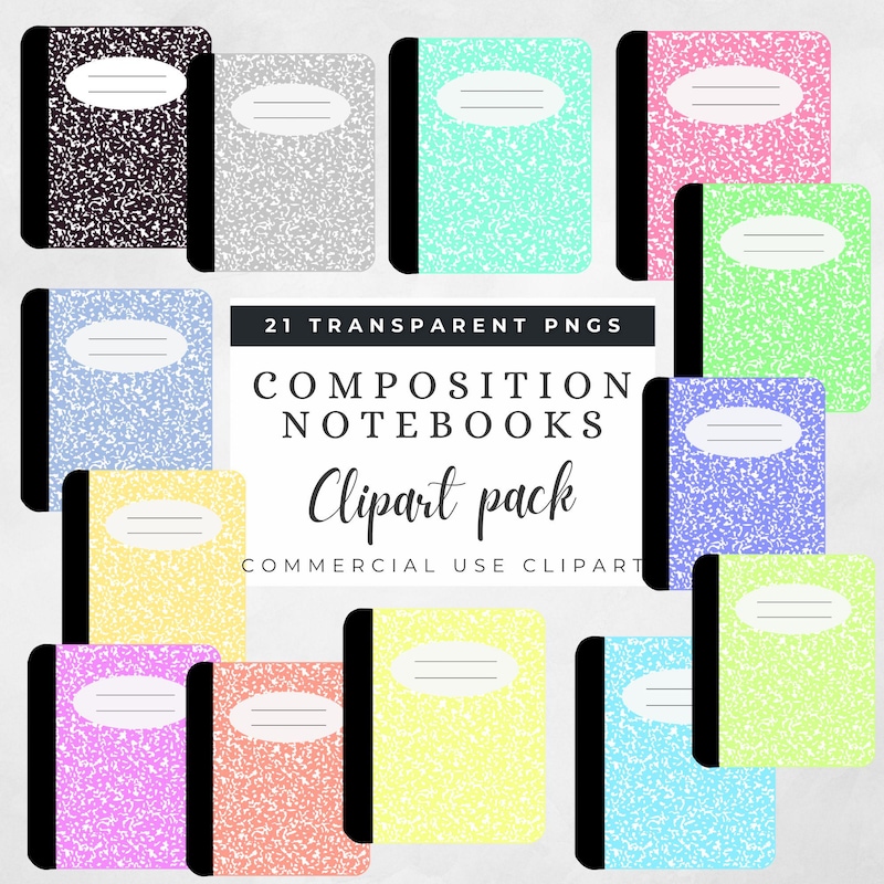 Composition Notebook Clipart - Etsy