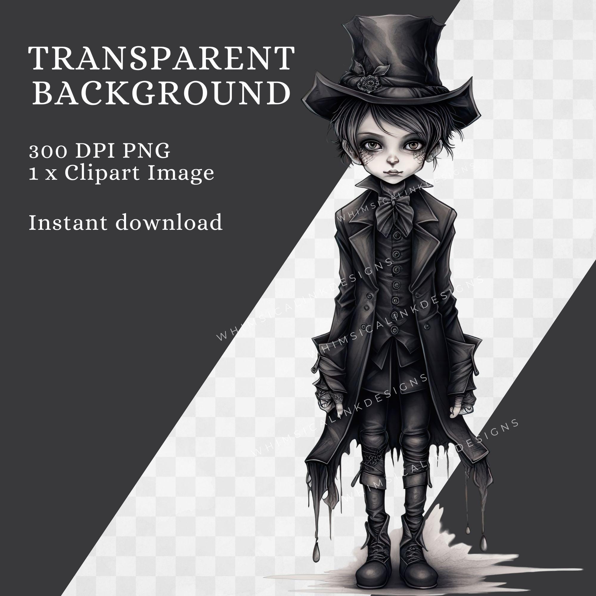 Gothic Boys, Quirky Boy, Goth Boy, Gothic Clipart, Gothic PNG, Dark ...