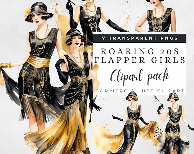 Roaring 20s Clipart, Flapper Girl, 1920s Images, Great Gatsby, Nineteen ...