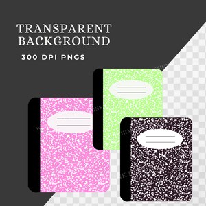 Composition Notebook Clipart, Notebook Clip Art, School Graphics ...