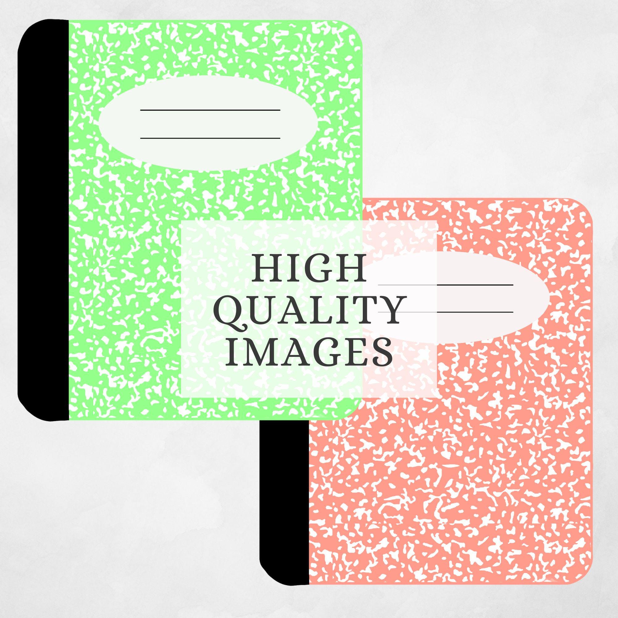 Composition Notebook Clipart, Notebook Clip Art, School Graphics ...