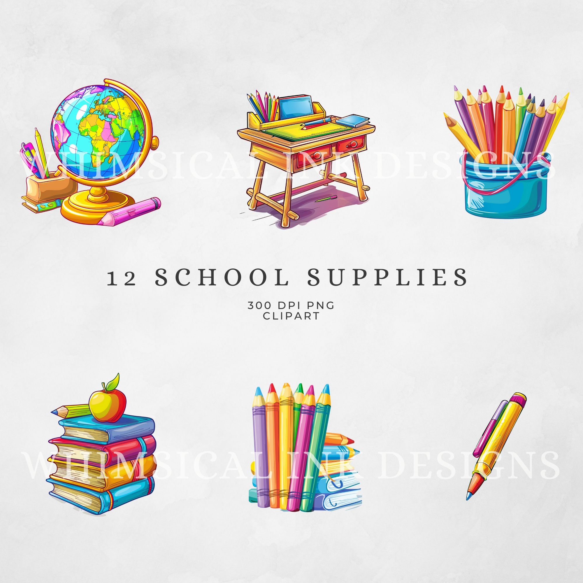 School Clipart, Backpack Clipart, Back to School Clipart, School Png ...
