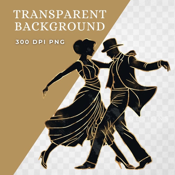 Flapper Silhouette Dancing