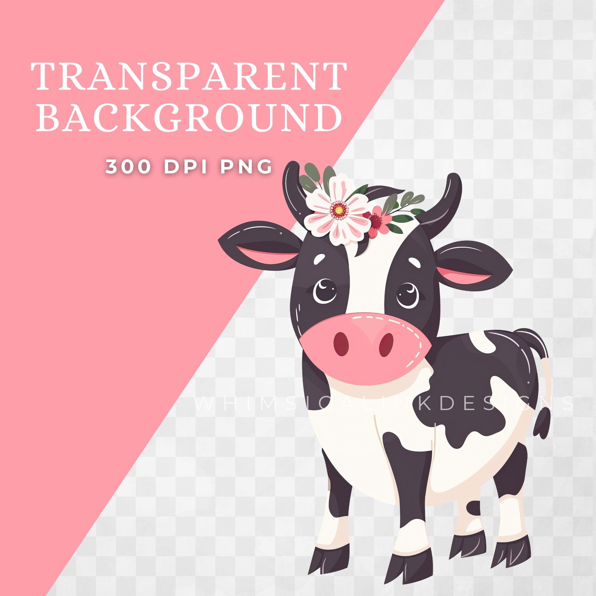 Cow Clipart, Cute Farm Animals, Floral Animals, Farm Birthday, Baby ...