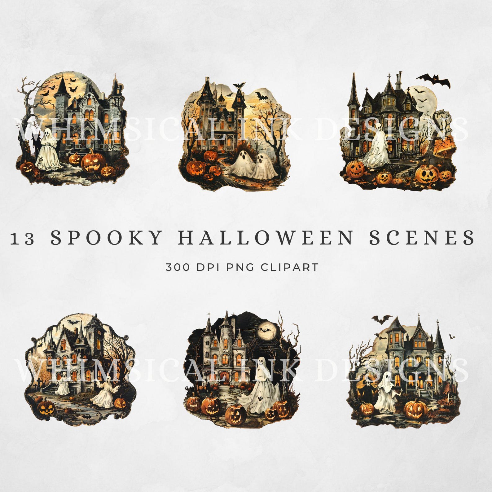 Haunted Mansion Clipart, Haunted House, Spooky Clipart, Halloween ...