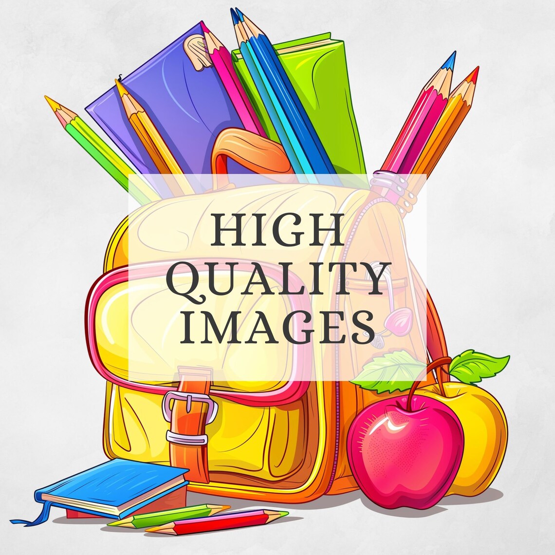 School Clipart, Backpack Clipart, Back to School Clipart, School Png ...