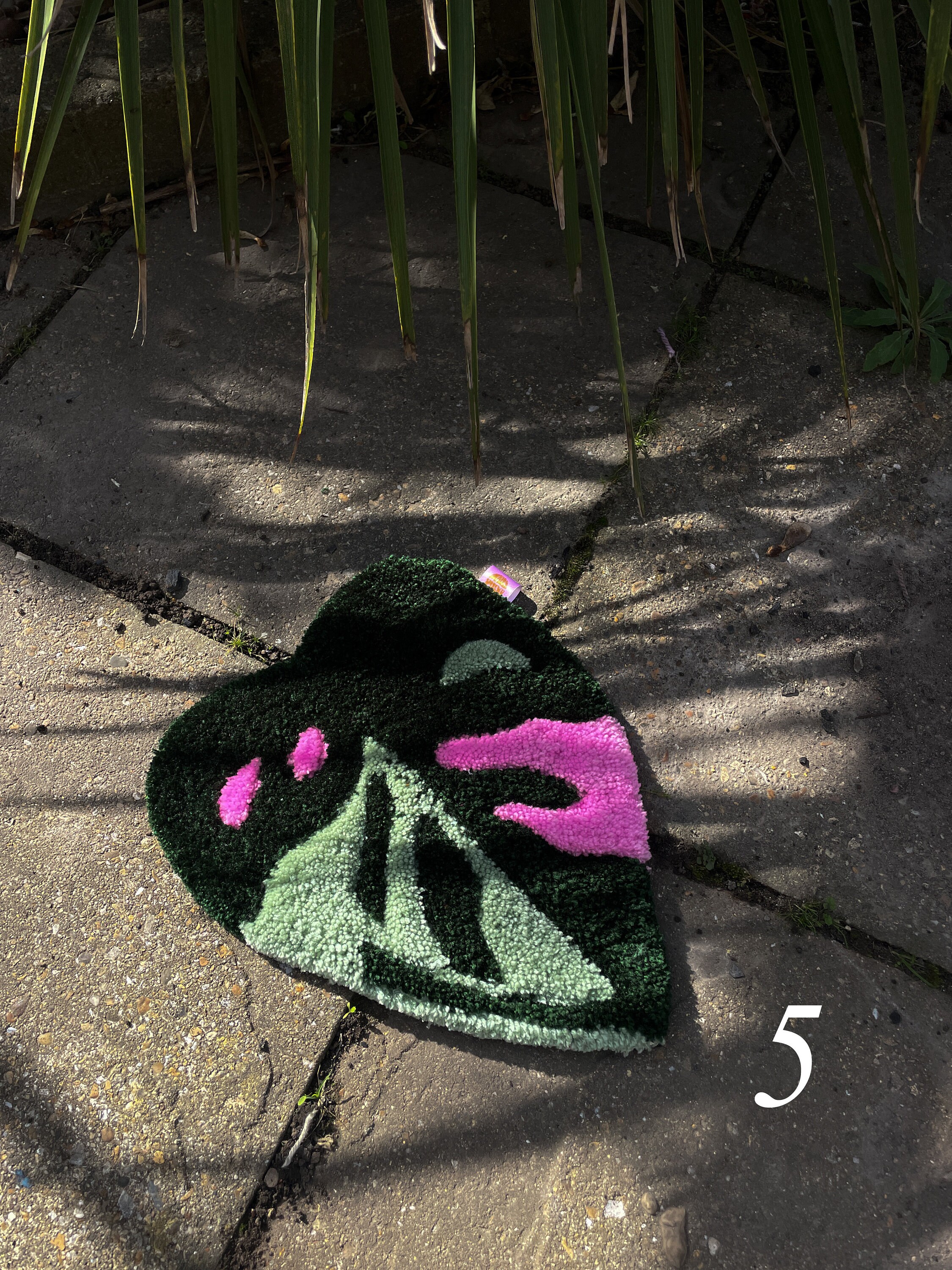 Monstera Hand Tufted Mini Rug | Leaf Rug | Plant Lover | Home Decor ...