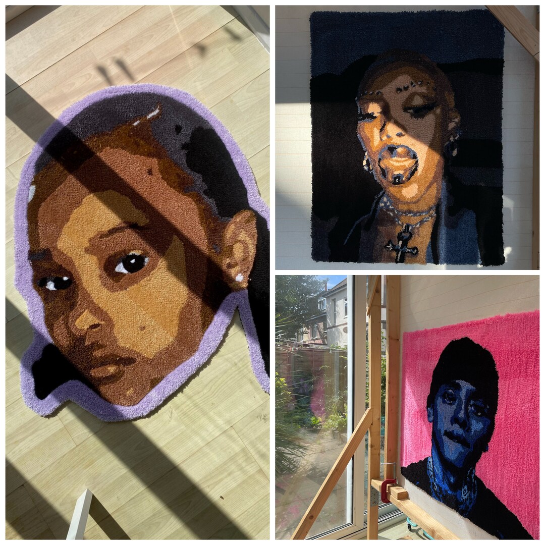 Personalised Tufted PORTRAIT Rug | Tufted Rug | Home Decor | Wall Art ...