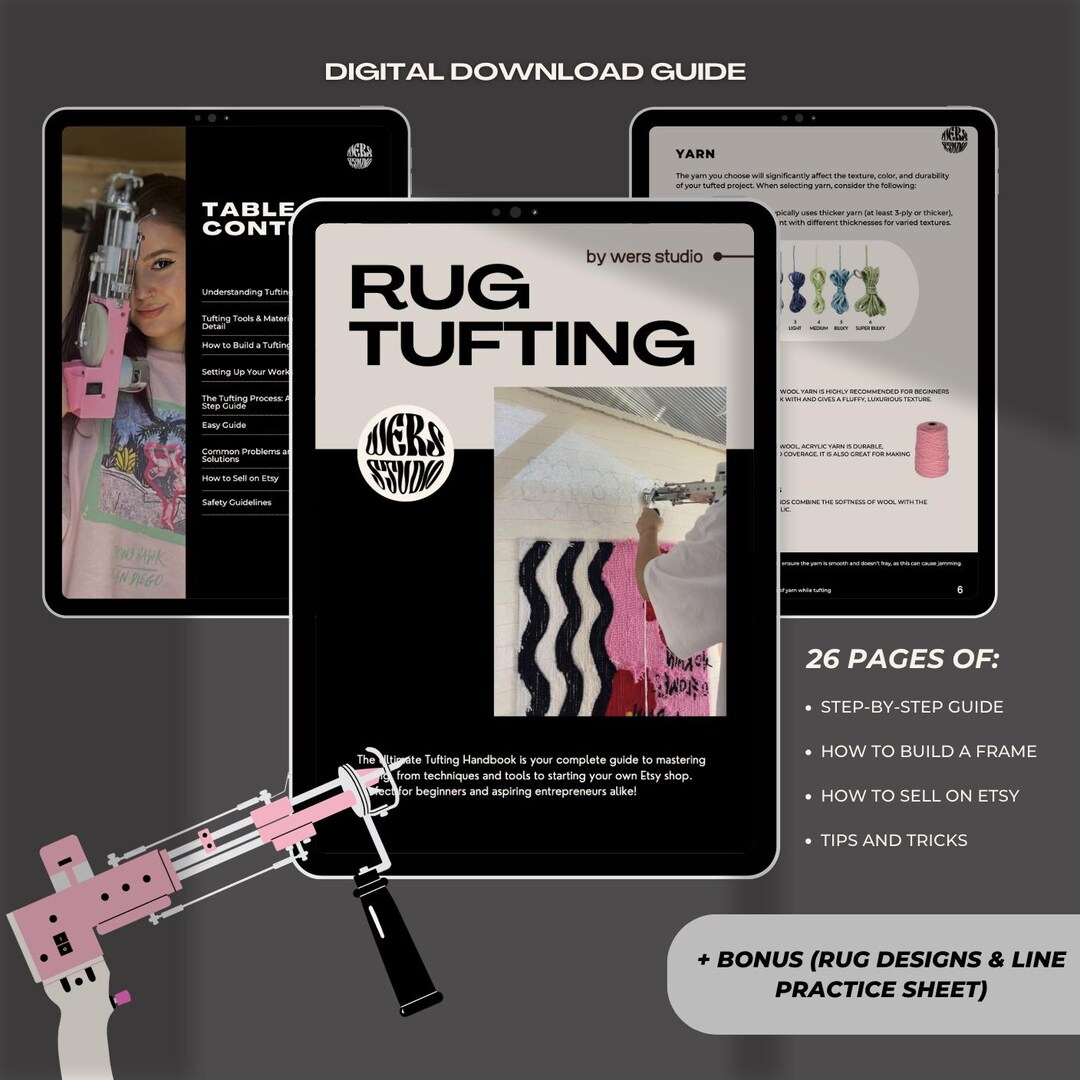 Tufting Handbook, How to Tuft Rugs, Tufting Guide, How to Make Rugs ...
